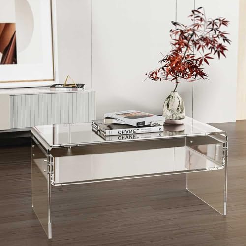 Amazon.com: solaround Acrylic Coffee Table for Living Room Clear ...