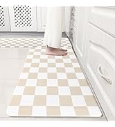 Amazon.com: VivaNest Black Checkered Grid Checkerboard Kitchen Rug Sets ...
