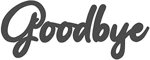 Amazon.com: Cursive Goodbye Text 13 inch Dark Gray Indoor Wall Vinyl ...