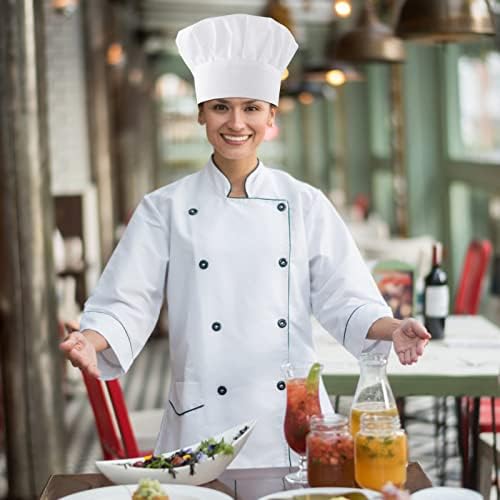 Yolev Cappello da Cuoco Unisex Cappello da Panettiere Bianco Cappello ...