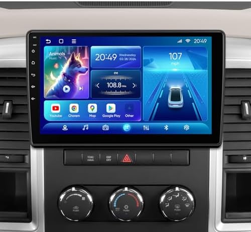 Amazon.com: 10.1 Inch QLED 4+64GB Android Car Stereo for Dodge Ram 1500 ...