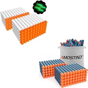 Amazon.com: AMOSTING 100 יחידות כדורי מילוי חבילת תחמושת תואם לרובי Nerf עבור Nerf N-Strike ...