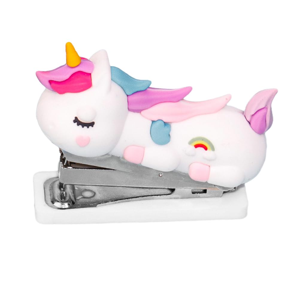 Amazon.com : Cute Stapler Mini Animal Silicone Stapler Desktop Stitcher ...