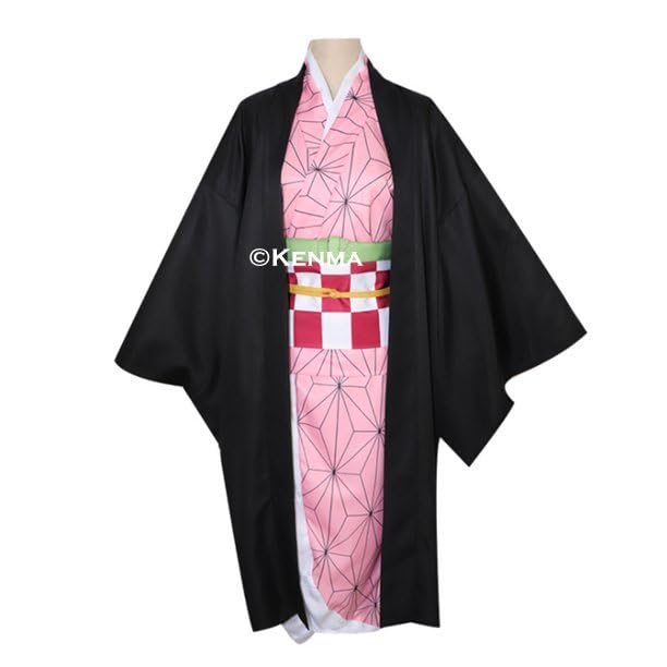 Buy KENMA demon slayer Nezuko Kamado Cosplay Kimono Clothing Uniform ...