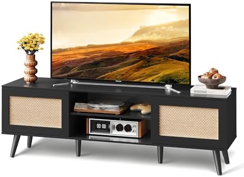 Amazon.com: WLIVE 58 Inch TV Stand, Boho Entertainment Center for 65 ...