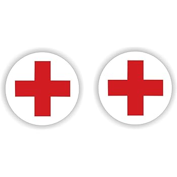 Sticker Red Cross Red Cross For First Aid Bandage 5 40 cm Round A Größe ...