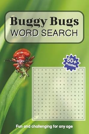 Buggy Bugs Word Search: Word Searches with Easy to Read Print about ...