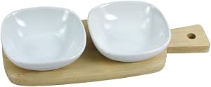 Amazon.com | Anilar Set of 2 Appetizers Serving Dishes with Tray: Platters