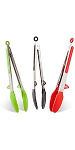 Pince Cuisine Inox, 30cm Lot de 3 Pince Barbecue avec Embouts en ...