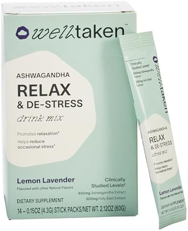Amazon.com: WellTaken Ashwagandha Relax & De-Stress Powder - Lemon ...