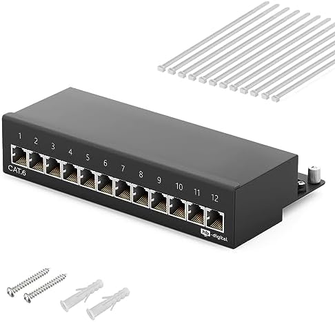 HB-DIGITAL Patch panel LSA Cat 6 a 12 porte, pannello patch, schermato ...