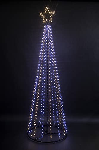 GSD LED Twinkling Maypole Trees, 1.4m to 4m Size, Vibrant Multi Color ...