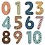 Amazon.com: Qyeahkj Jumbo Numbers Boho Rainbow Classroom Numbers Poster ...