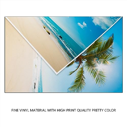 YongFoto 4x3m Vinyl Beach Photo Backdrop Seaside Blue Sky White Clouds ...
