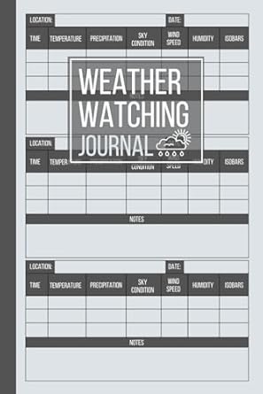 Weather Watching Journal: Cute Meteorological Diary and Weather ...