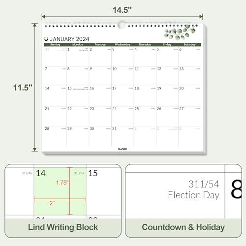 Snapklik.com : SUNEE 2024 Wall Calendar, Now To June 2025, Hanging ...