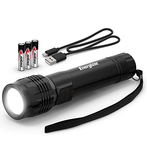 Energizer Hybrid Power Rechargeable LED Flashlight, 1000 Lumen, IPX4 ...