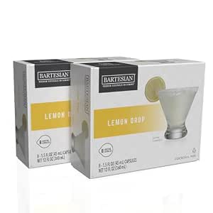 Amazon.com: Bartesian 16-Pack Lemon Drop Mixer Capsules for Cocktail ...