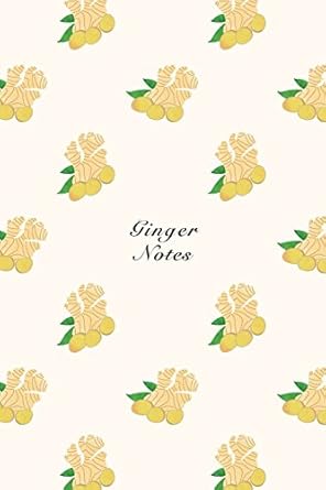 Ginger Notes: 6"x9" Notebook Watercolor Texture Design Vegetable Food ...