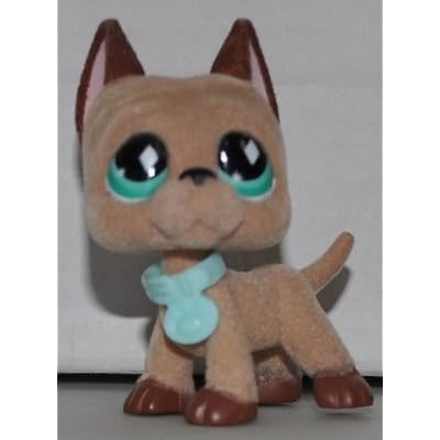 Littlest Pet Shop Great Dane Great Dane #184 Grey, Blue Eyes Littlest