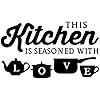 Kitchen Art Font Decorative Wall Stickers PVC Material Decals for ...