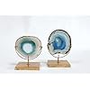 Amazon.com: Creative Co-Op Decorative Agate Stone Slice on Metal Stand ...