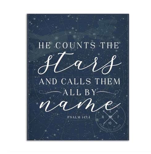 Amazon.com: PSALM 147:4 - HE Counts the Stars and Calls them all by ...