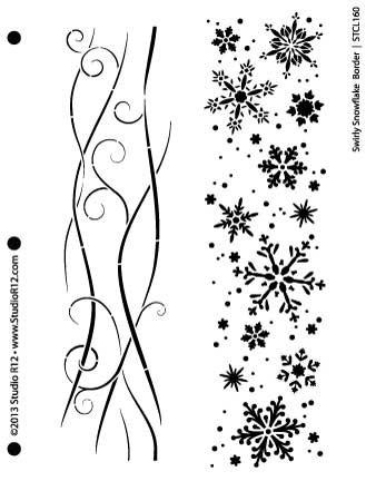 Snowflake Swirl Border