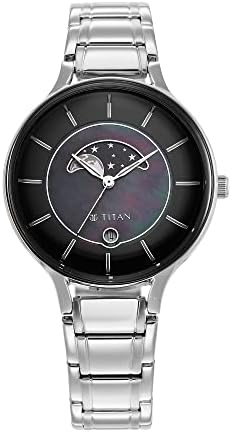 Titan Premium Workwear Black Dial Analog with Date Stainless Steel ...