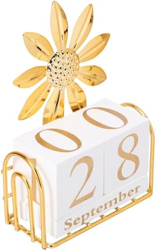 Amazon.com : Acrylic Perpetual Desk Calendar 2023-2024 Standing Flip ...