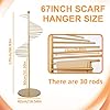 Amazon.com: ZZYYZZ Scarf Display Stand, 67" 30 Rods Spiral Scarf Holder ...