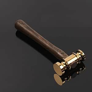 Amazon.com: 18K gold handmade hammer wooden auction hammer for lawyer ...