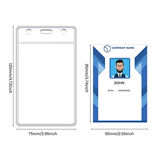 Snapklik.com : E&EY Vertical ID Badge Holder Card Name Tag Holder Clear ...