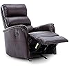 Amazon.com: BONZY Rocking Rocker Recliner Leather Gliding Living Room ...