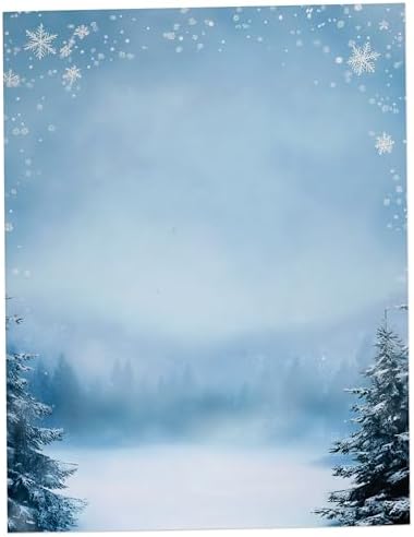 Amazon.com : Snowflakes Holiday Stationery - Christmas Snowflak ...