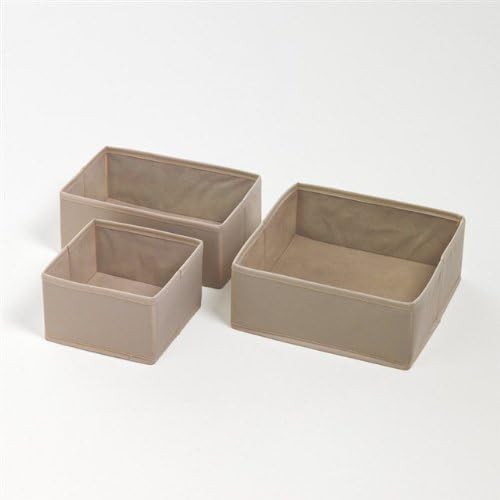 Amazon.com: Pack of 3 foldable storage boxes (3 sizes) taupe brown pack ...