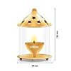 Buy Borosil Medium Size Akhand Diya Decorative Brass Glass Oil Lamp ...
