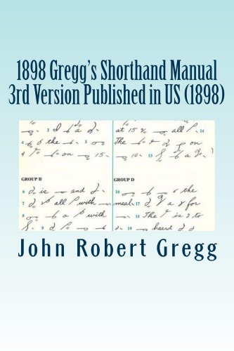 Gregg’s Shorthand Manual 3rd Version Published in US 1898 (Annotated ...