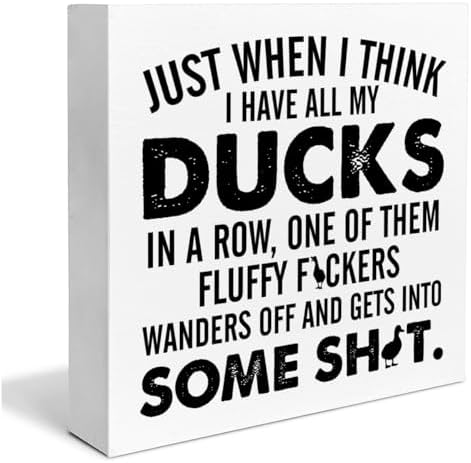 Amazon.com: My Ducks Are Absolutely Not in A Row Sign, Funny Sarcastic ...
