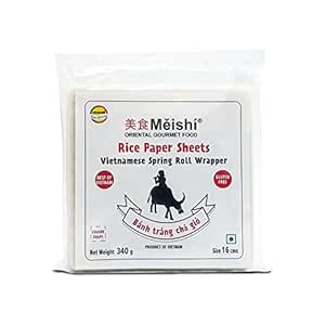 Meishi Vietnamese Gluten Free Rice Paper Sheet | 340g | 16 cm | Edible ...