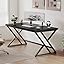 Amazon.com: LVB Black Desk, Modern Gaming Writing Computer Desk for ...