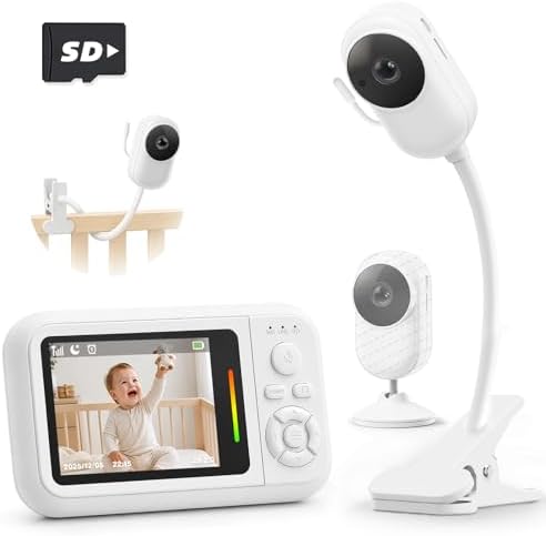 Amazon.com: Baby Monitor with Camera and Audio,2.8" Screen Baby Monitor ...