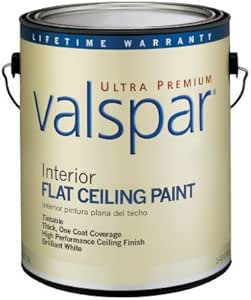 Valspar Ultra Premium Gallon Interior Flat Finish Ceiling Paint 007. ...