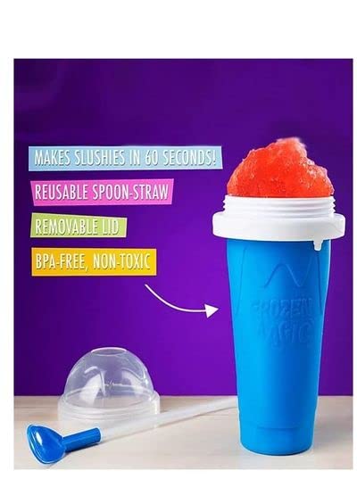 Buy Frozen Magic Slushy Maker Squeeze Cup Portable Silica Freeze Mug ...