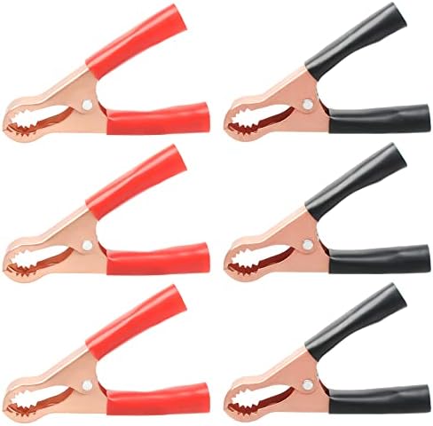 ATOPLEE 10 Pairs Alligator Clips Electrical,20A Insulated Spring Loaded ...
