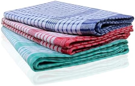 A & B TRADERS Wonderdry Tea Towels Kitchen Pack of 10, Cotton Absorbent ...