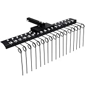 Amazon.com : LTSEAME 48" Durable Pine Straw Rake Steel Spring Landscape ...
