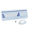 Amazon.com: iRoboosta Blue Colorful Wireless Keyboard and Mouse Combo ...