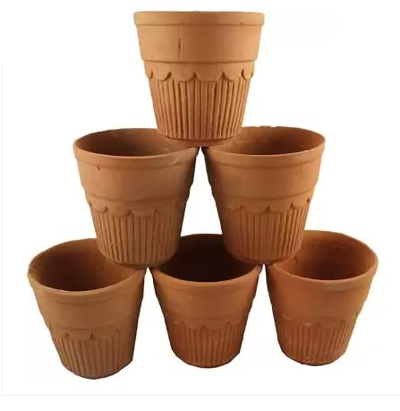 Buy Kulhad Traditional Baked Clay Chai/Tea/Lassi Khullad Cups - Set of ...