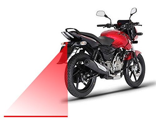 Jaz O Ride Bike Rear Laser Safety Line Fog Light {RED} Keep Distance Hazard Laser Light With ...